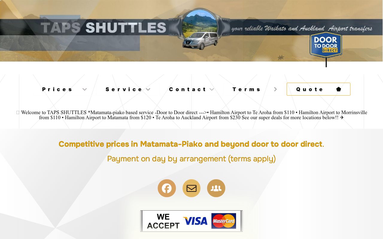 Taps Shuttle services Matamata-Piako Auckland